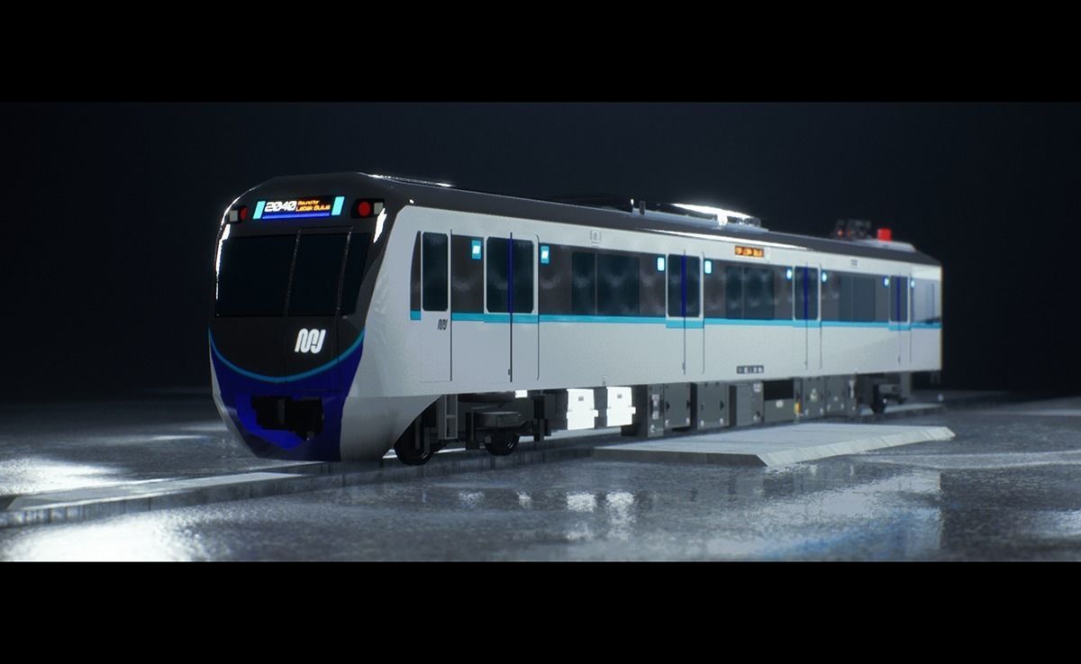 3D model MRT Jakarta Train 3D Model AR VR Games Ready VR / AR / low ...