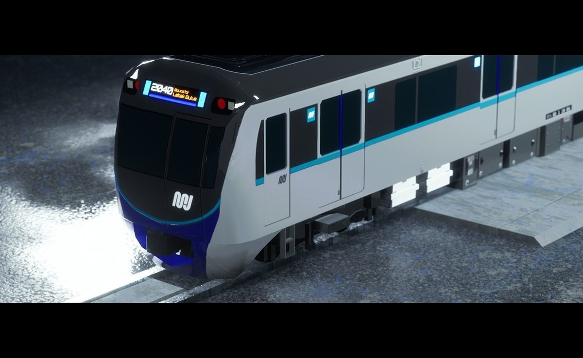 3D model MRT Jakarta Train 3D Model AR VR Games Ready VR / AR / low ...