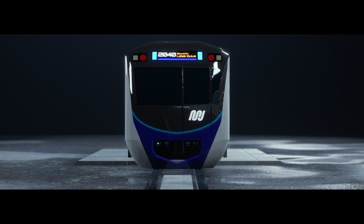 3D model MRT Jakarta Train 3D Model AR VR Games Ready VR / AR / low ...