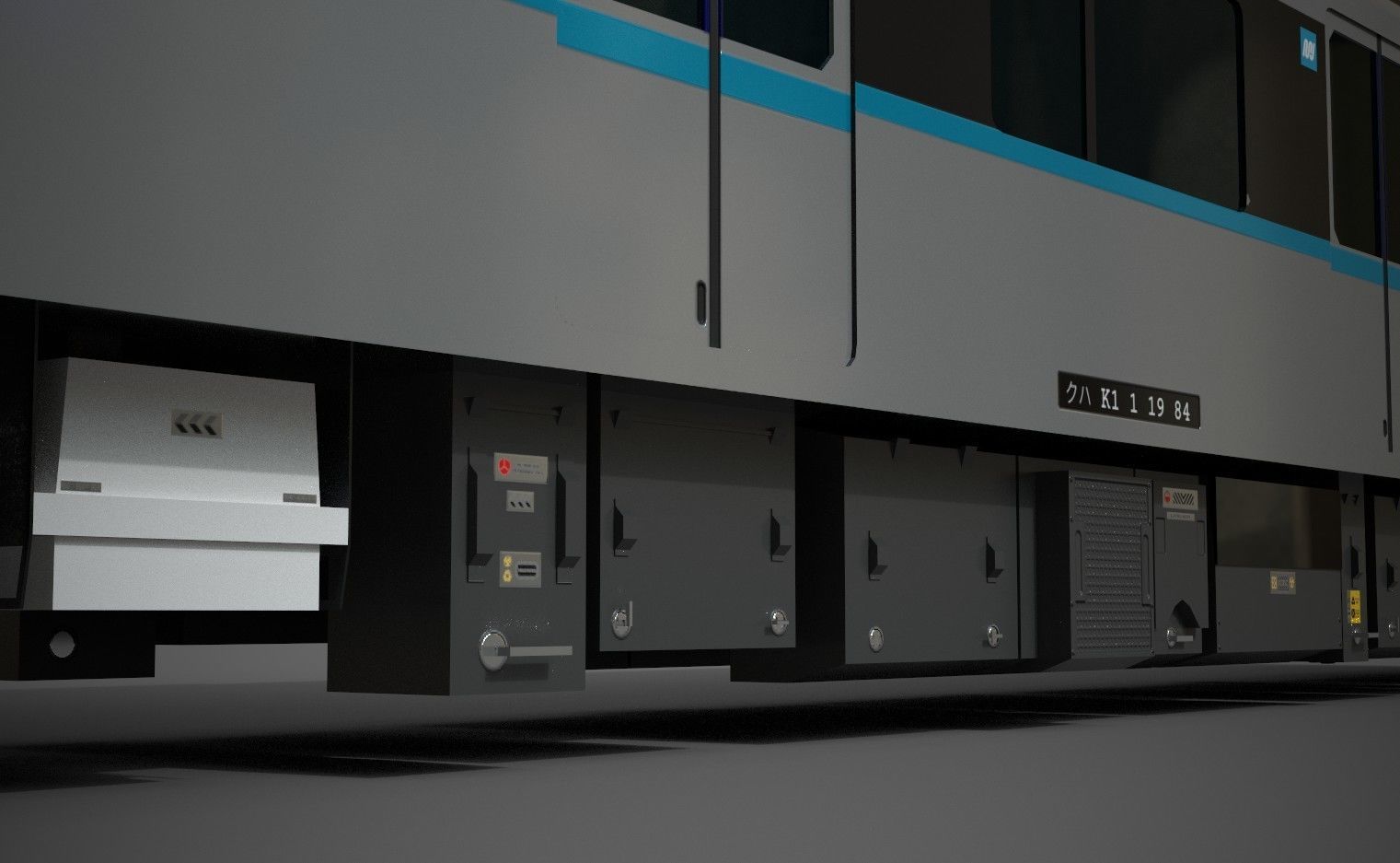 3D model MRT Jakarta Train 3D Model AR VR Games Ready VR / AR / low ...