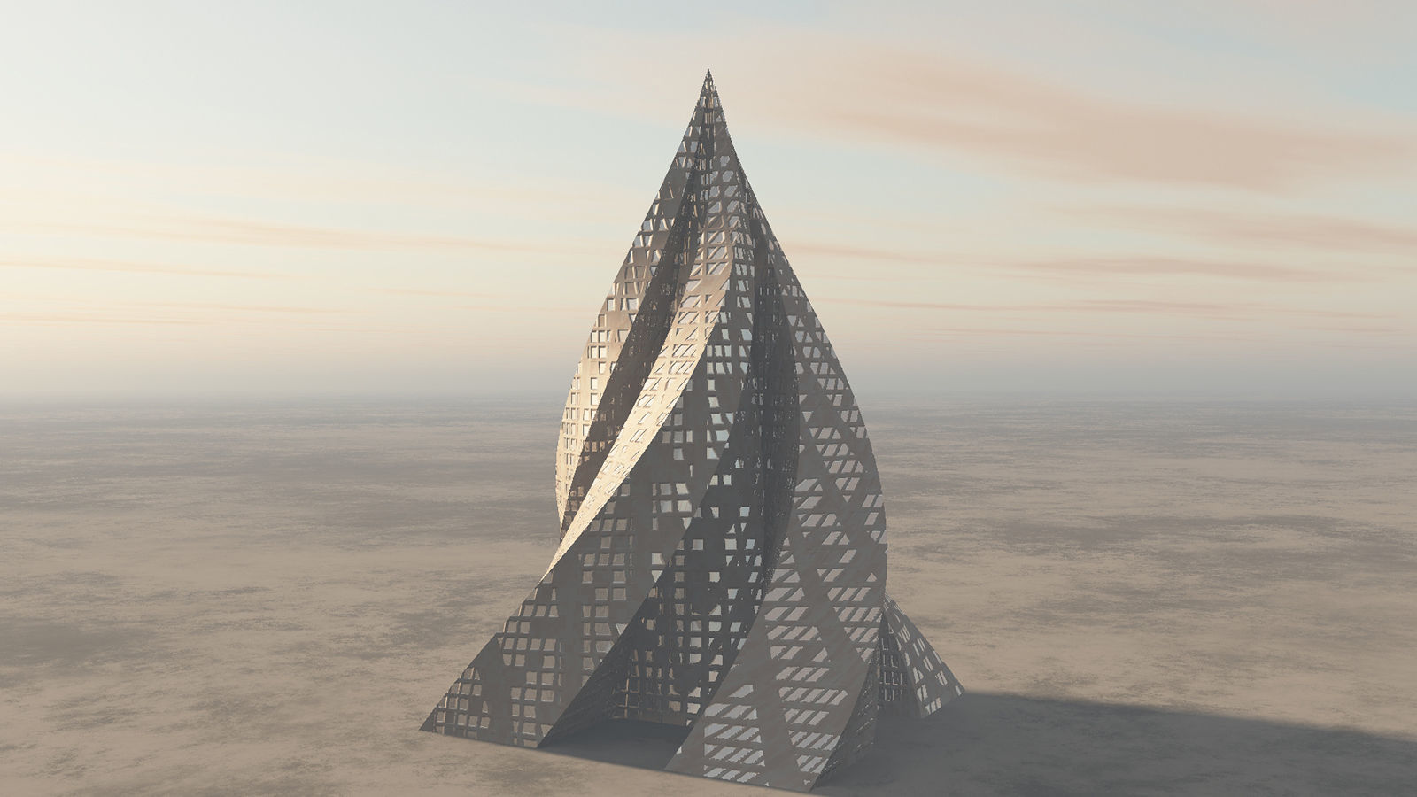 Pyramid skyscraper 3D model | CGTrader
