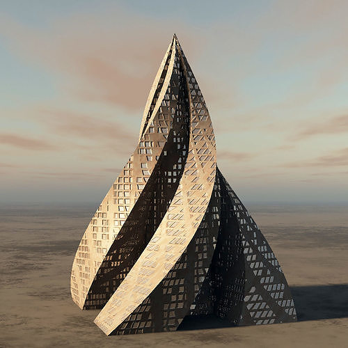Pyramid skyscraper 3D model | CGTrader