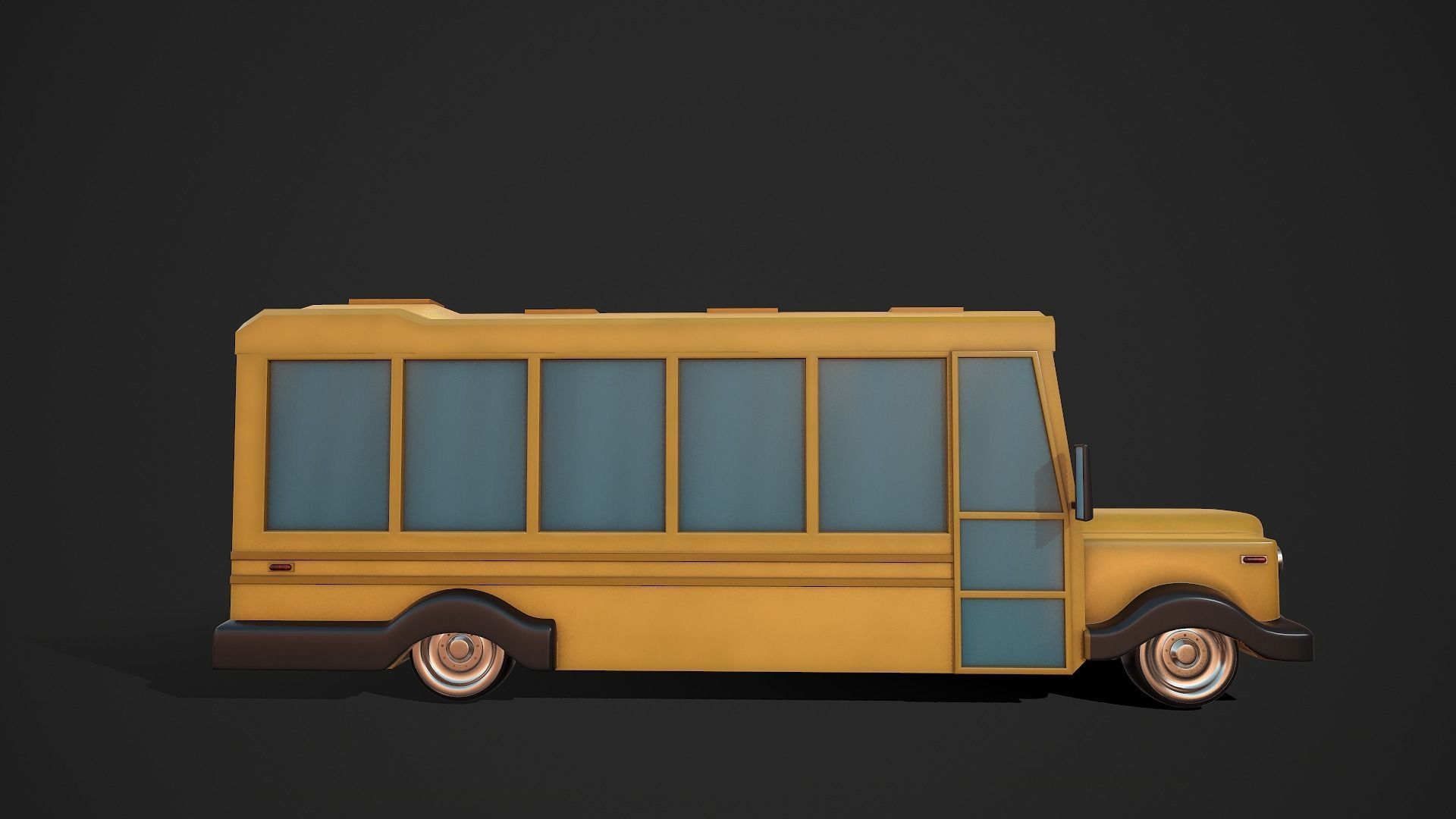 Cartoon Bus 3D model | CGTrader