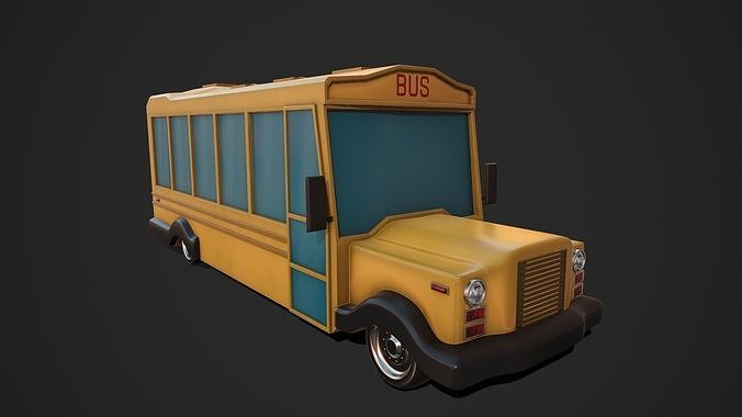 Cartoon Bus 3D model | CGTrader