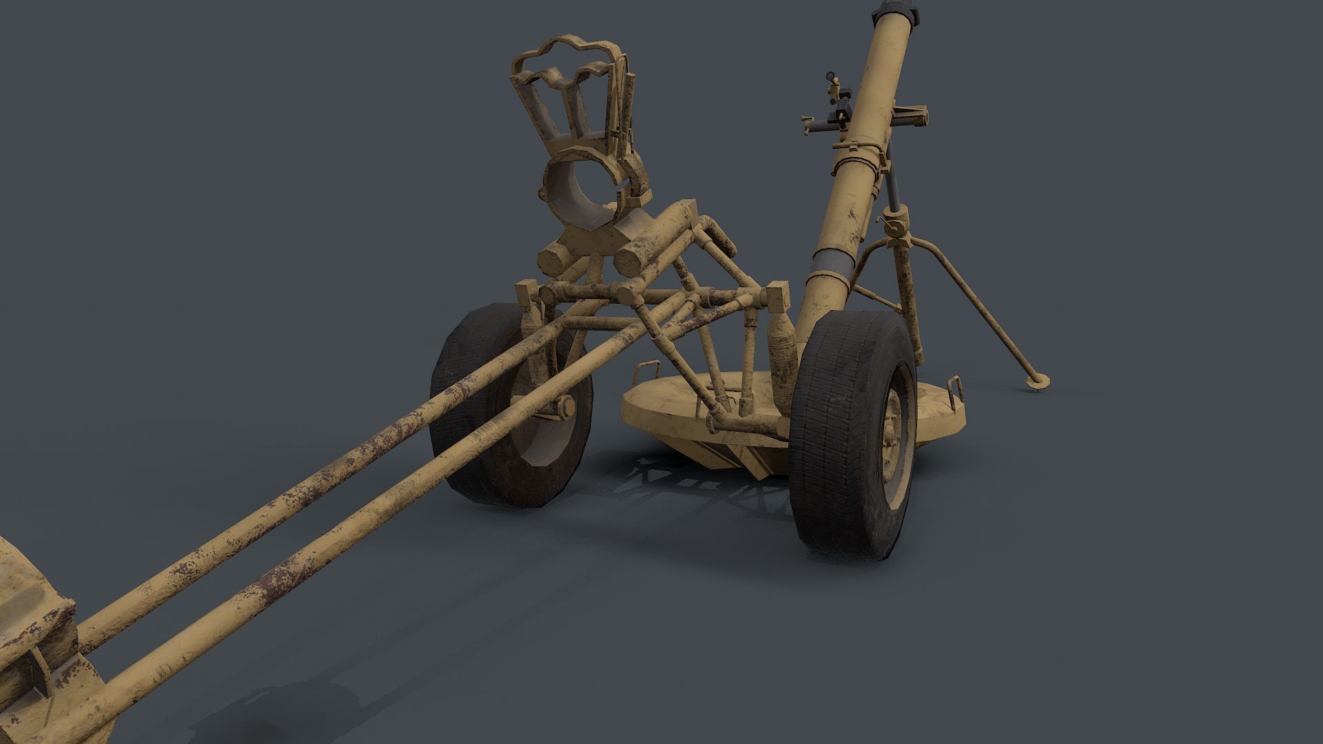3D model 2S12 Sani 120mm Mortar VR / AR / low-poly | CGTrader