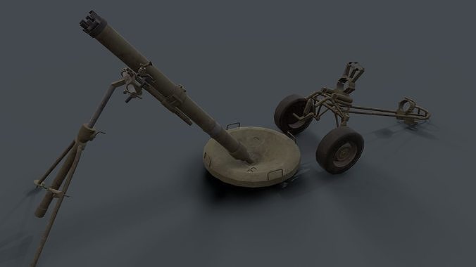 3D model 2S12 Sani 120mm Mortar VR / AR / low-poly | CGTrader