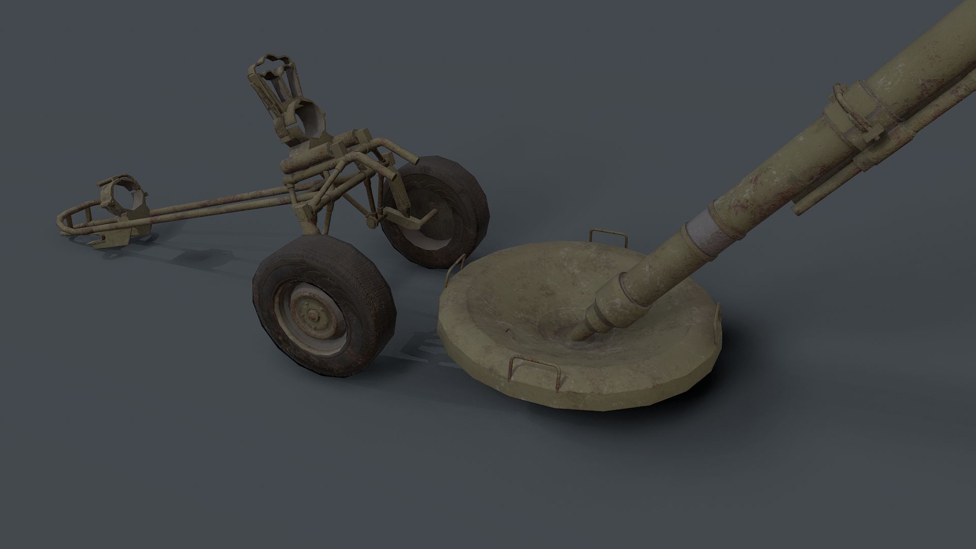 3D model 2S12 Sani 120mm Mortar VR / AR / low-poly | CGTrader