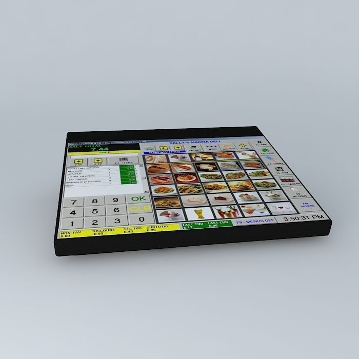 POS system free 3D model | CGTrader
