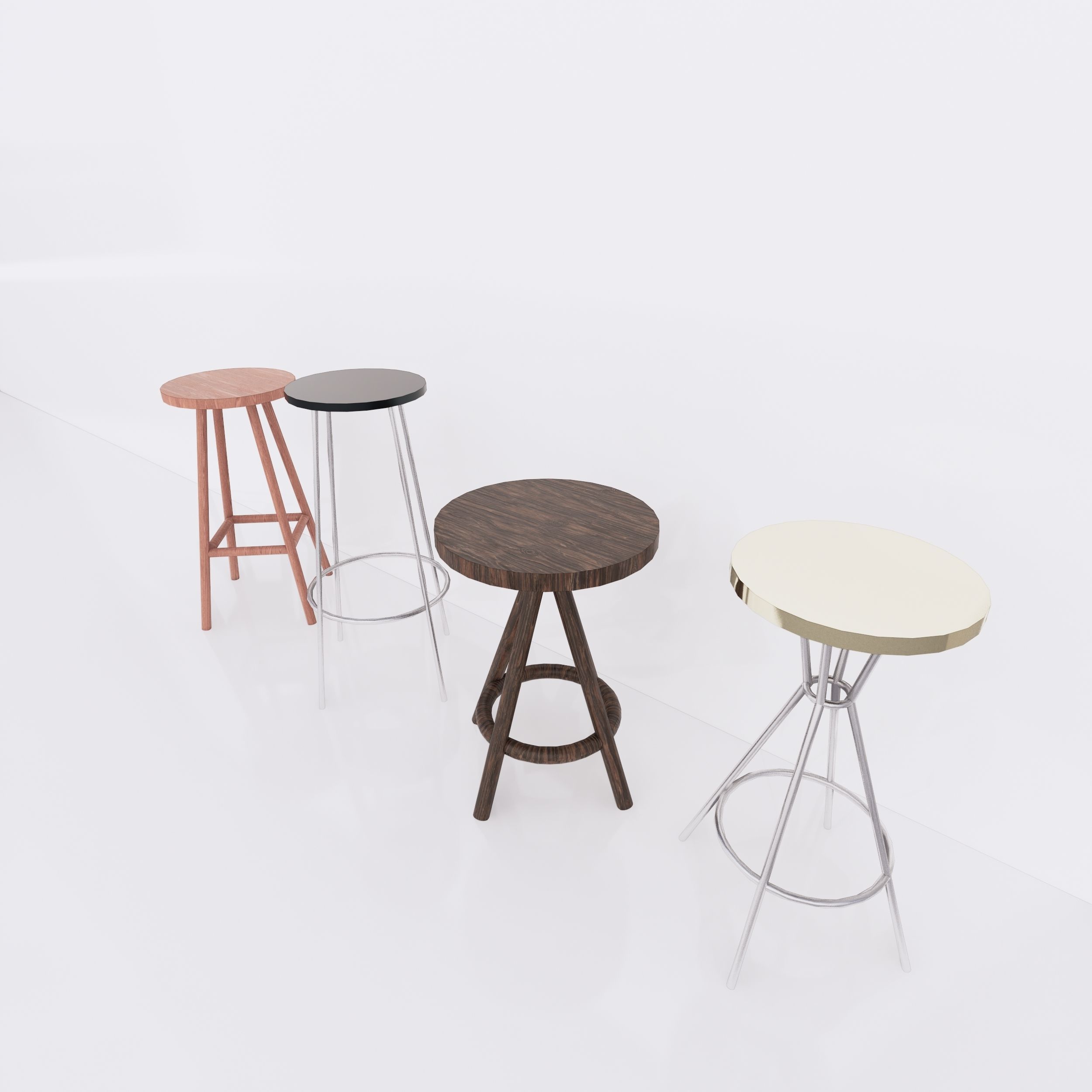 Bar chair - Full parametric Revit Family free 3D model | CGTrader