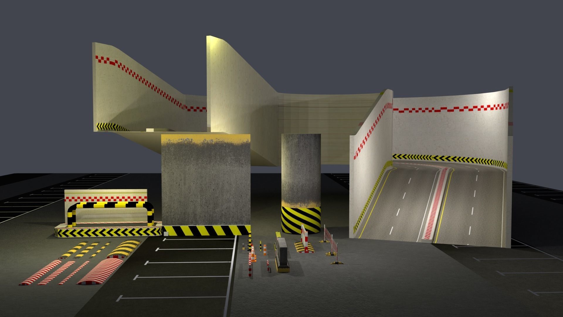 3D model Car Parking Props VR / AR / low-poly | CGTrader