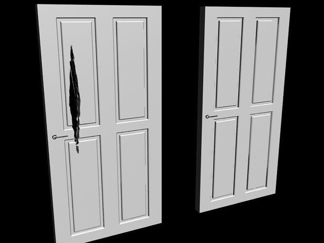 3D model Door and Broken Door VR / AR / low-poly | CGTrader