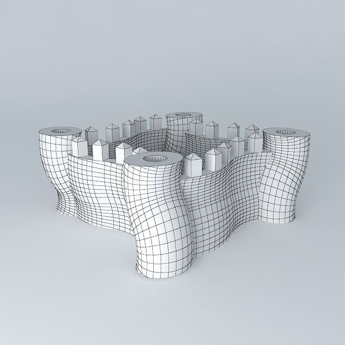 Distorted Castle 2 free 3D model | CGTrader