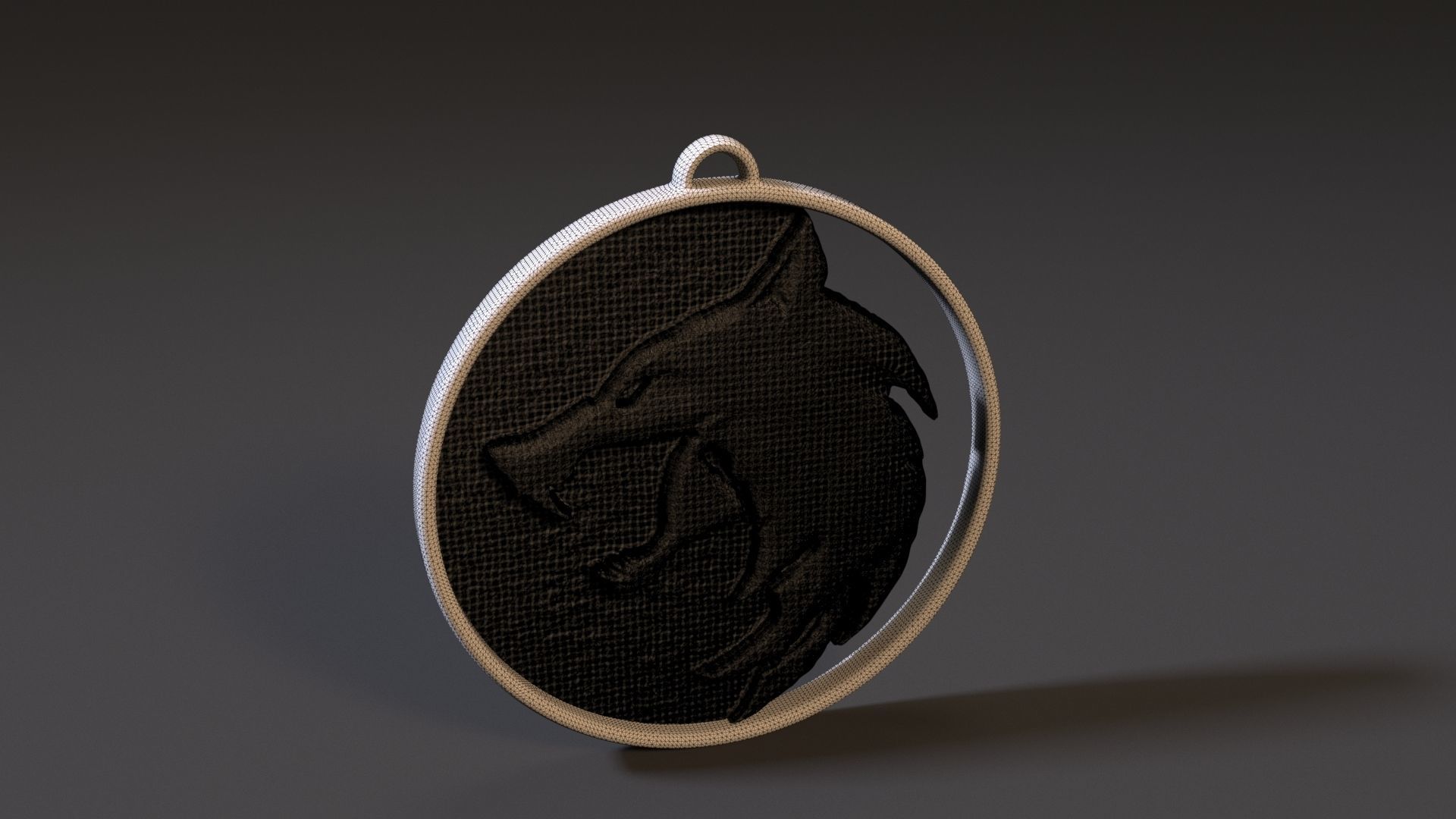 The Witcher medallion with head of wolf 3D model 3D printable | CGTrader