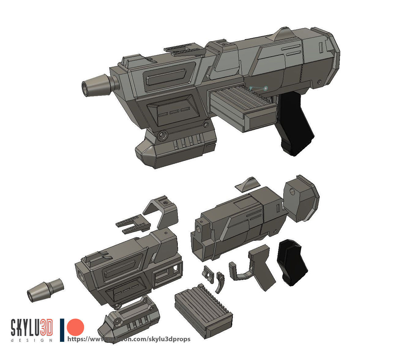 DC-17M Blaster Rifle 3D model 3D printable | CGTrader