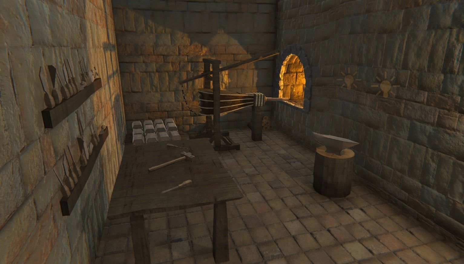 3D model Medieval Forge Game Ready VR / AR / low-poly | CGTrader