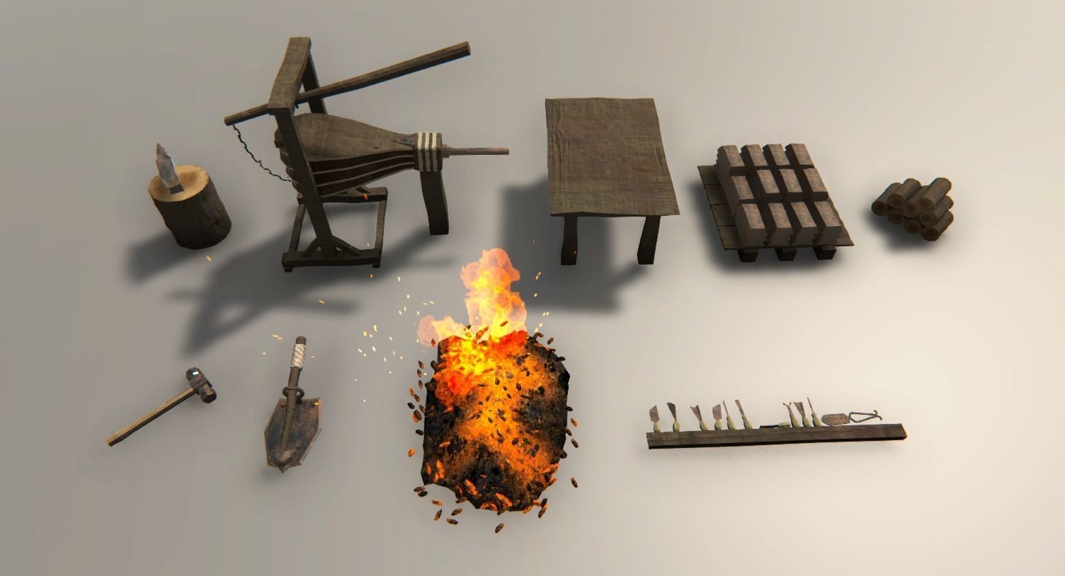 3D model Medieval Forge Game Ready VR / AR / low-poly | CGTrader