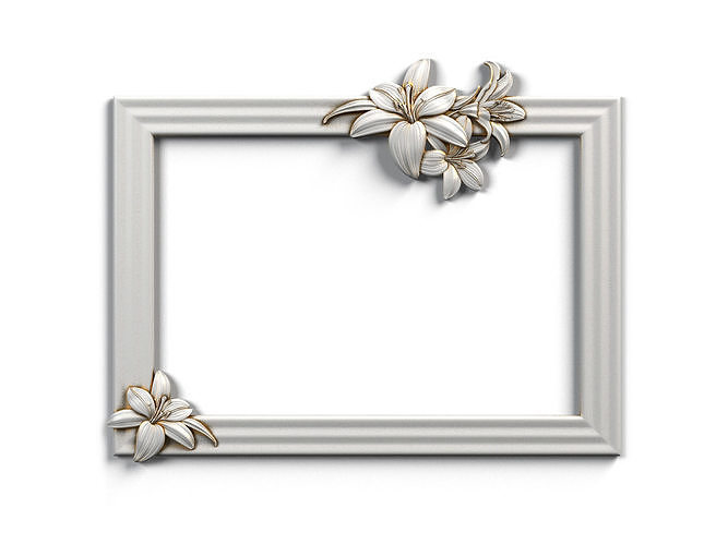 Frame0007 frame with flowers 3D model | CGTrader