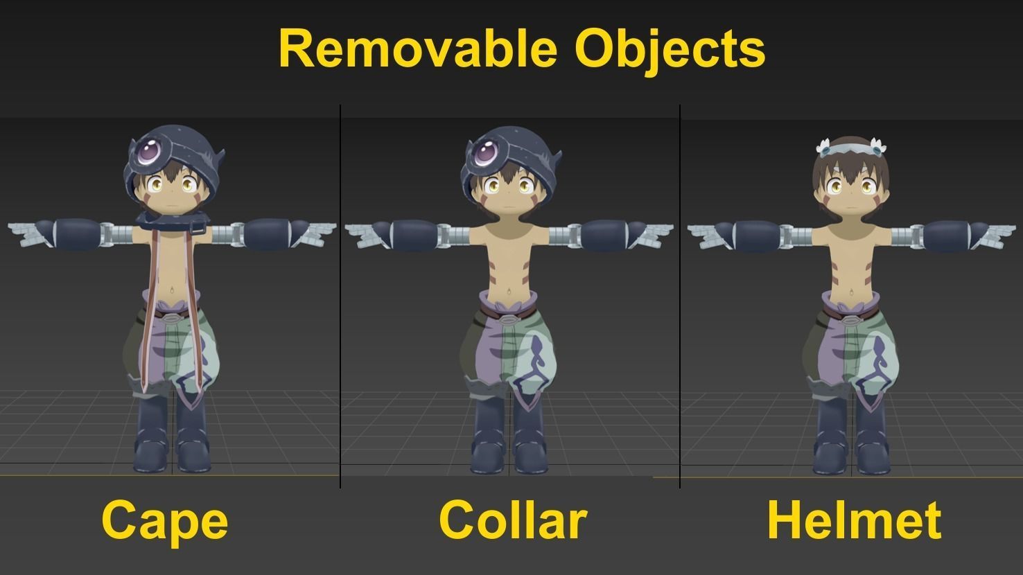 Reg Anime Made in abyss VRChat 3D model rigged | CGTrader