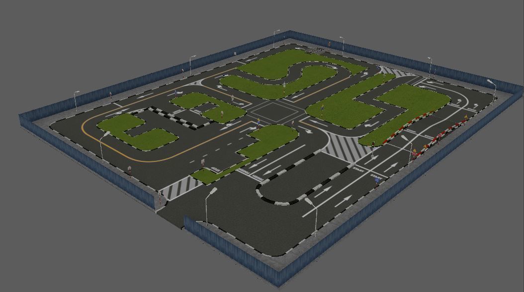 3D model Car Driving License Test Track Model VR / AR / low-poly | CGTrader