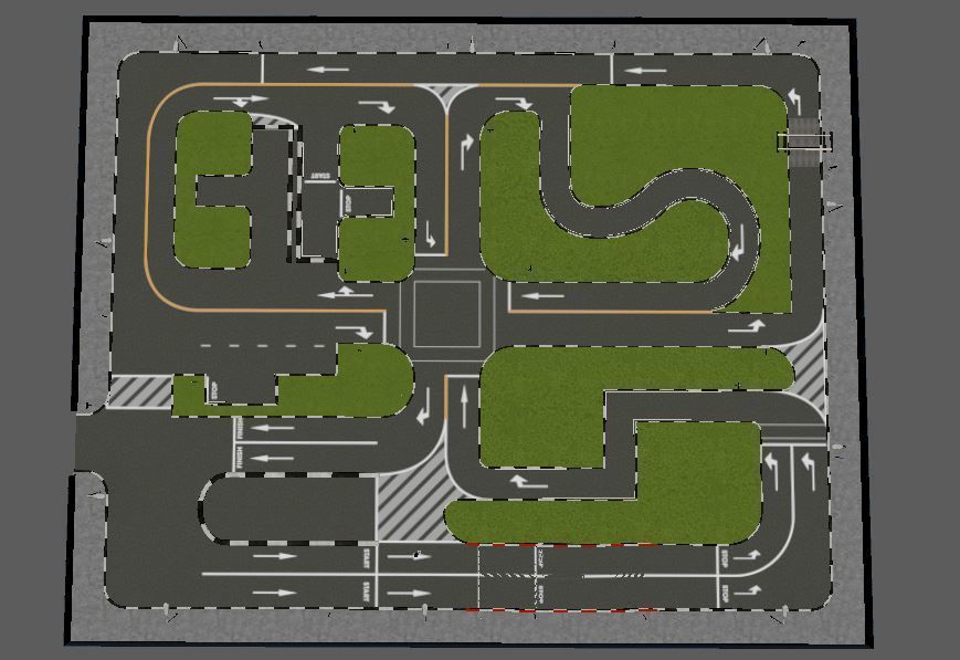 3D model Car Driving License Test Track Model VR / AR / low-poly | CGTrader