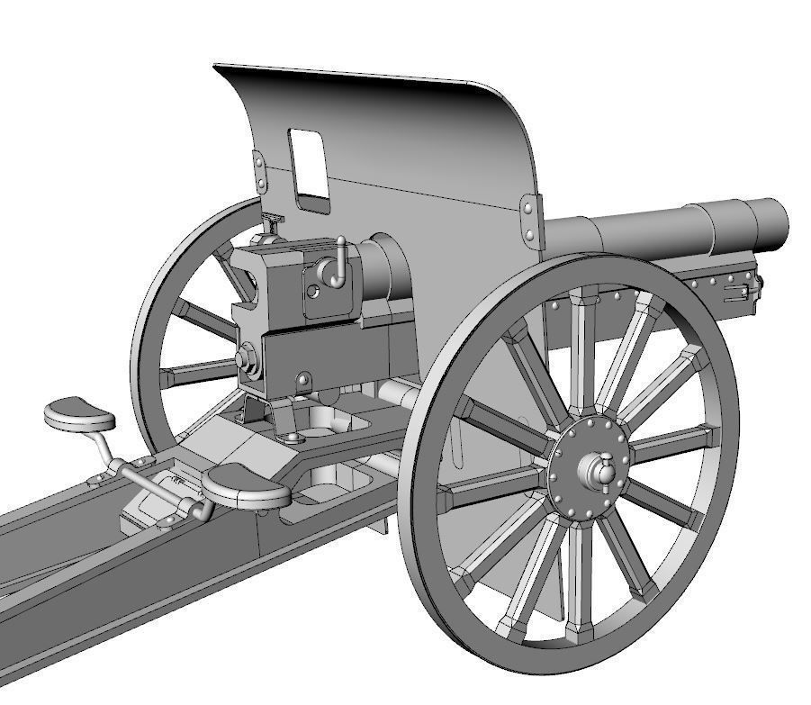 CANNON FELDKANONE 7 5cm 3D model | CGTrader