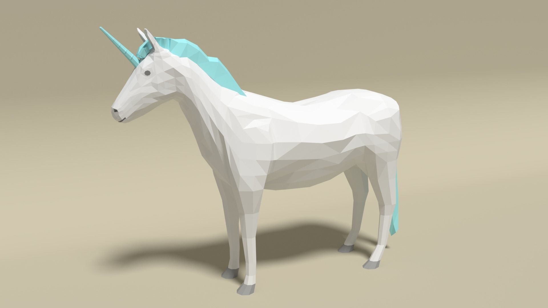 3D model Low Poly Cartoon Unicorn VR / AR / low-poly | CGTrader