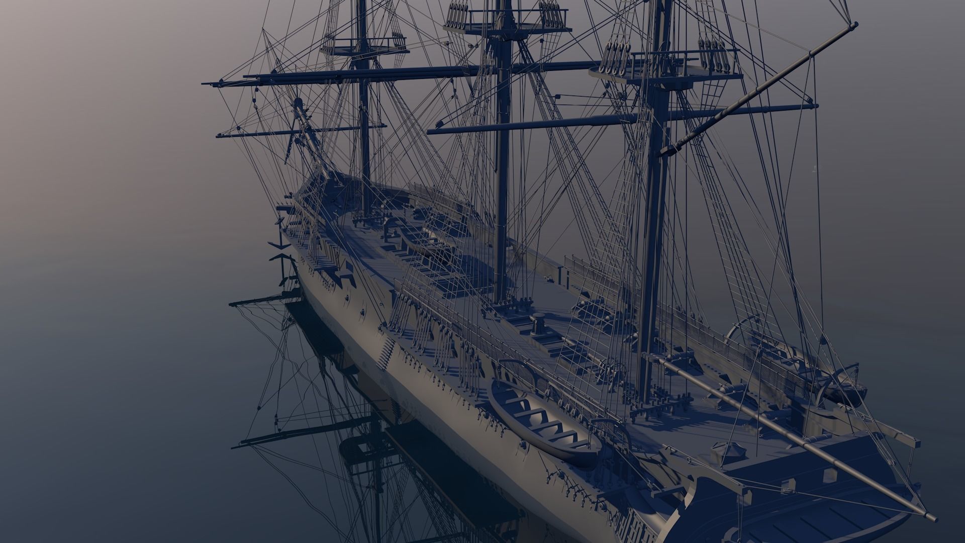 Ship USS Constitution 3D model | CGTrader