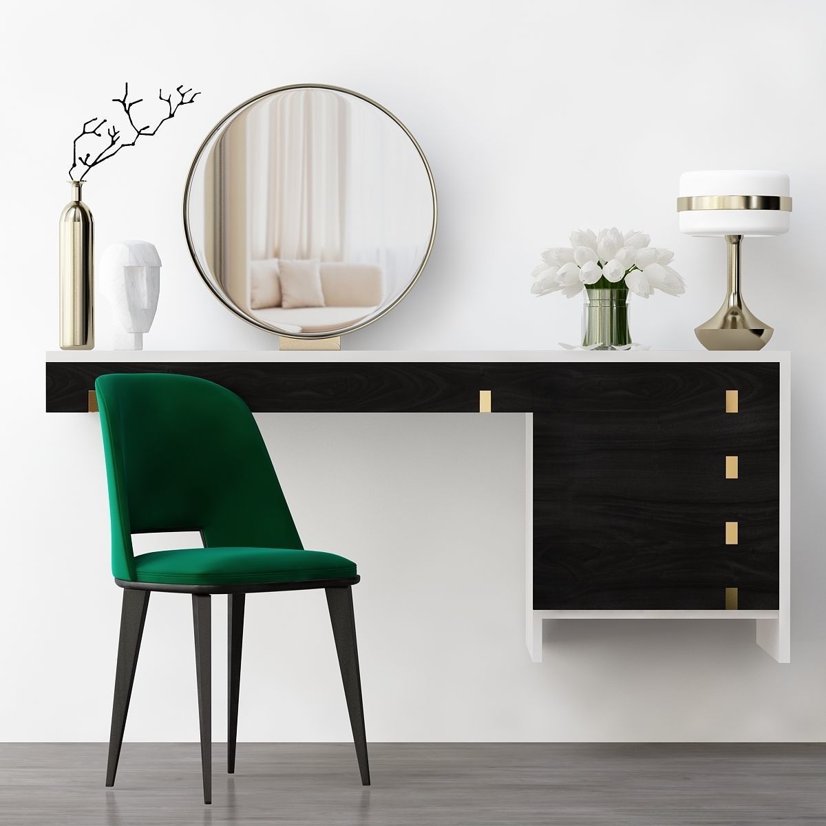 3D model Greige - Toilet table 3d model VR / AR / low-poly | CGTrader