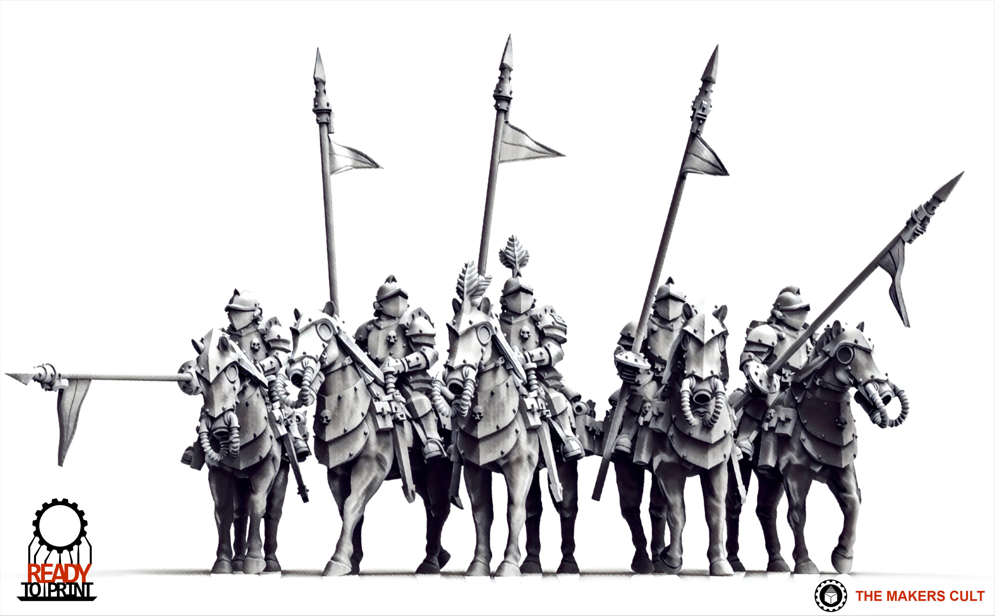 Feudal Guard Shock Cavalry 3D model 3D printable | CGTrader