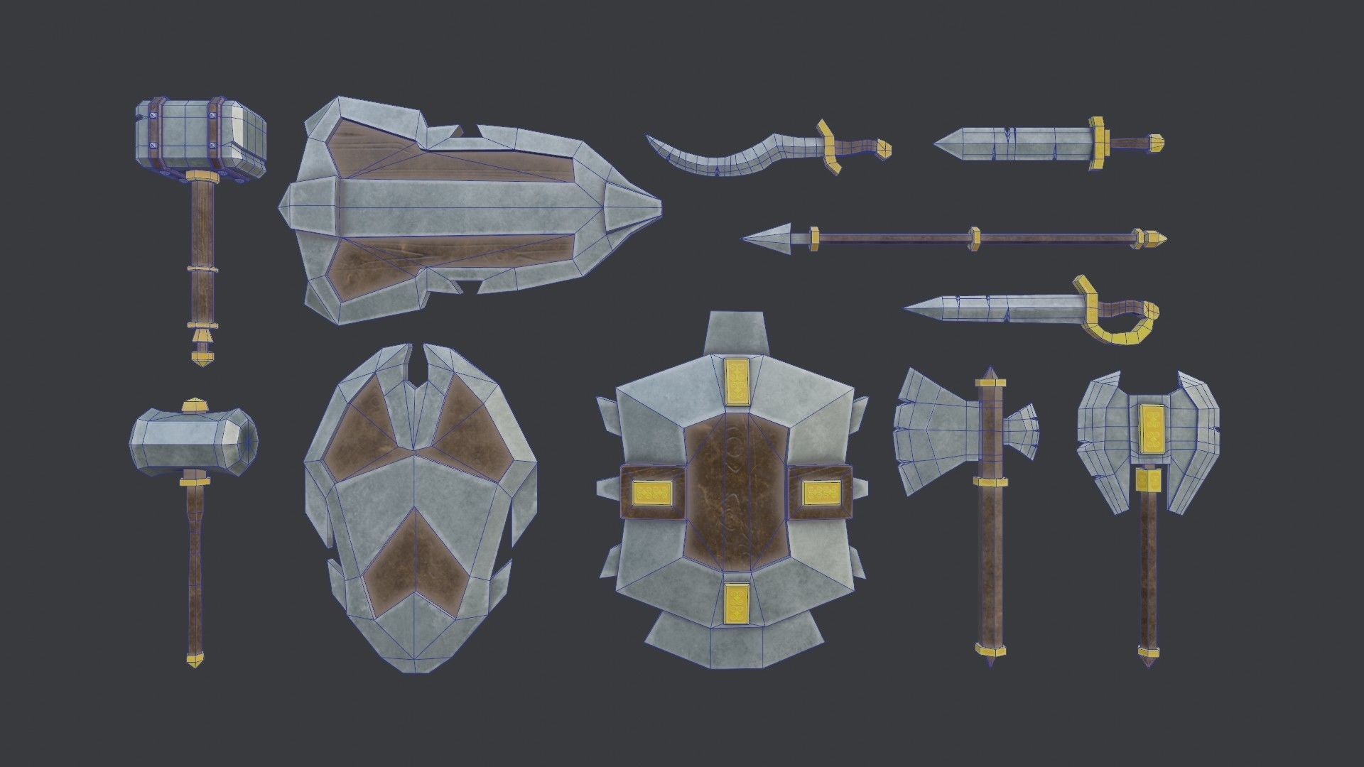 Stylized Medieval Weapons Collection | CGTrader