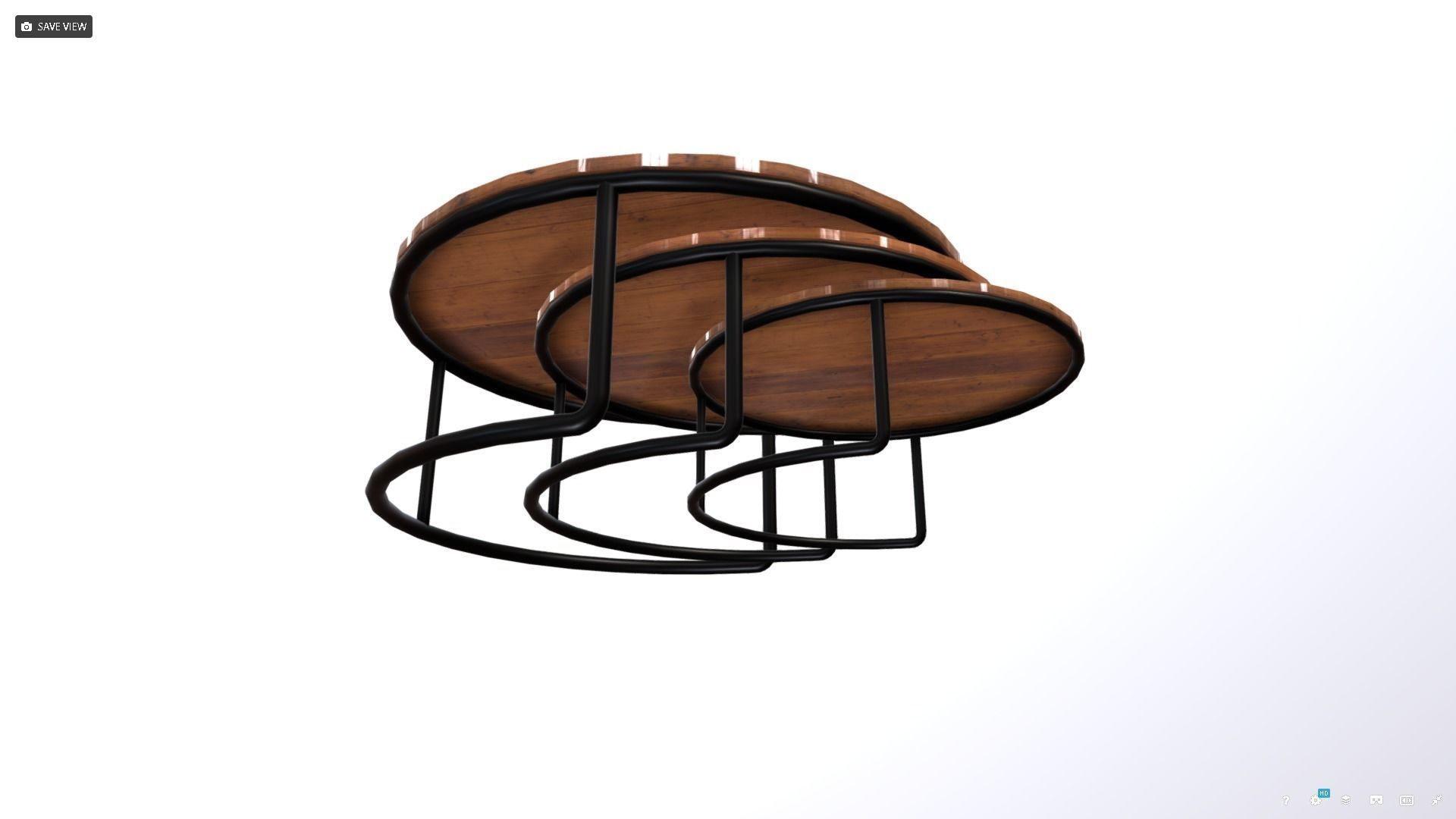 3D model Nested Coffee Tables VR / AR / low-poly | CGTrader