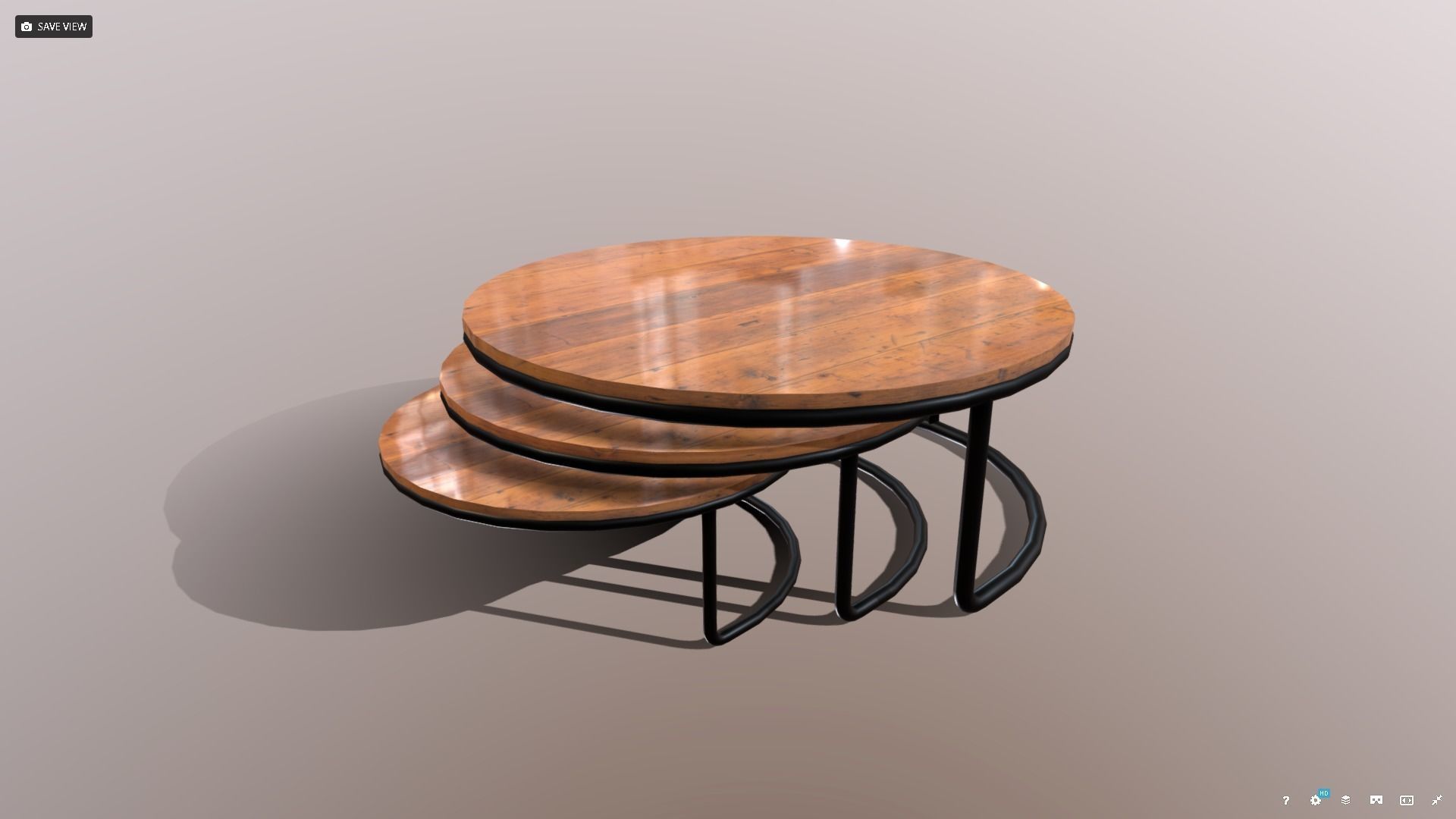 3D model Nested Coffee Tables VR / AR / low-poly | CGTrader
