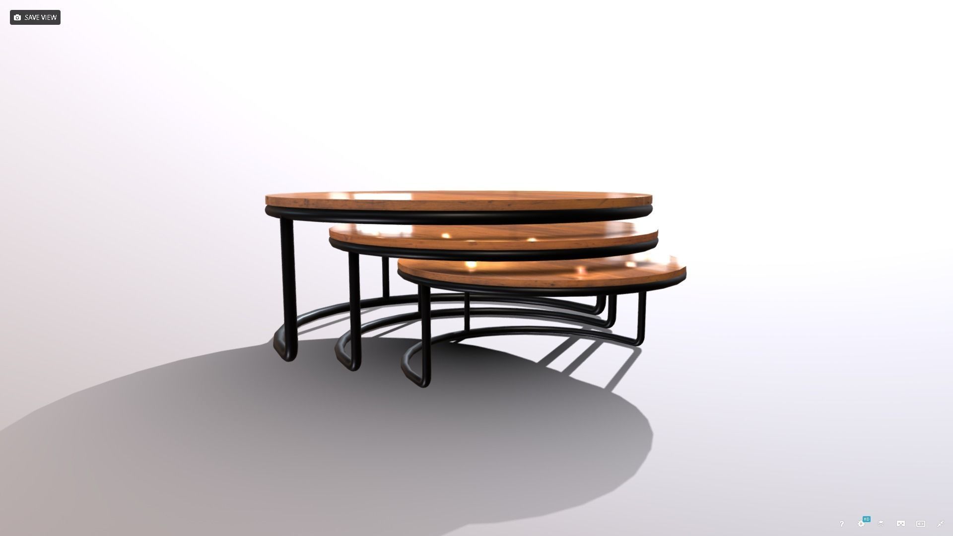 3D model Nested Coffee Tables VR / AR / low-poly | CGTrader