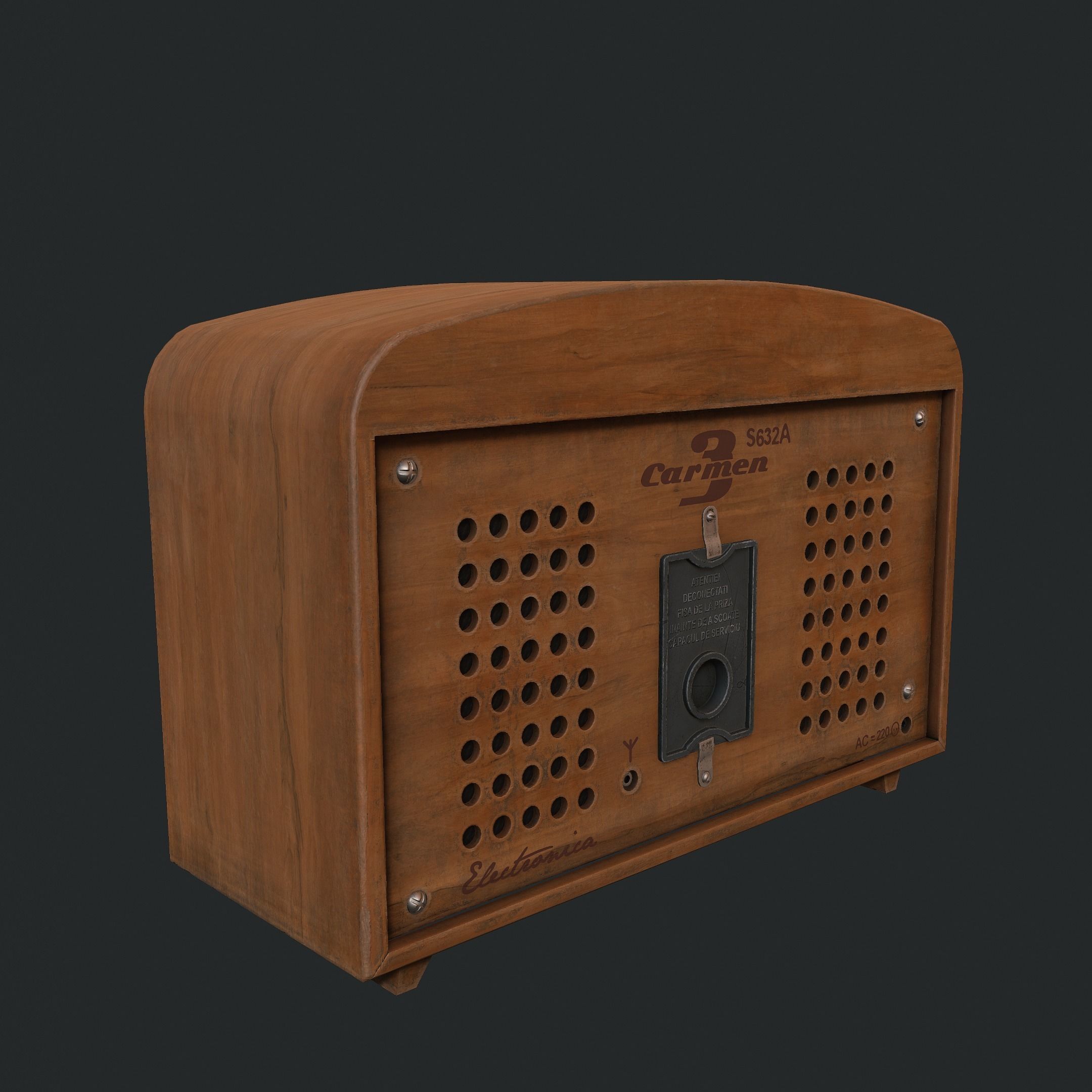 3D model Vintage Radio VR / AR / low-poly | CGTrader