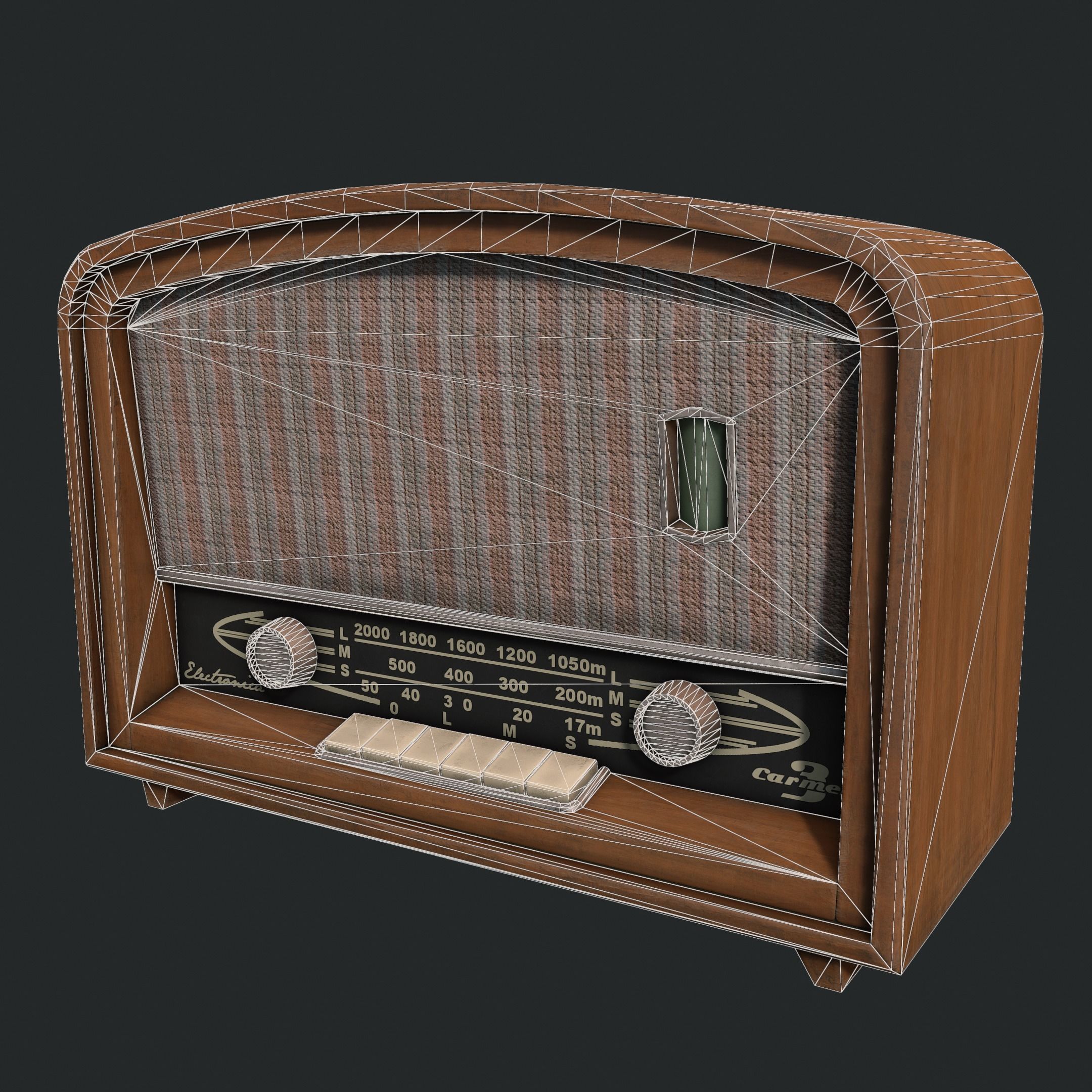 3D model Vintage Radio VR / AR / low-poly | CGTrader