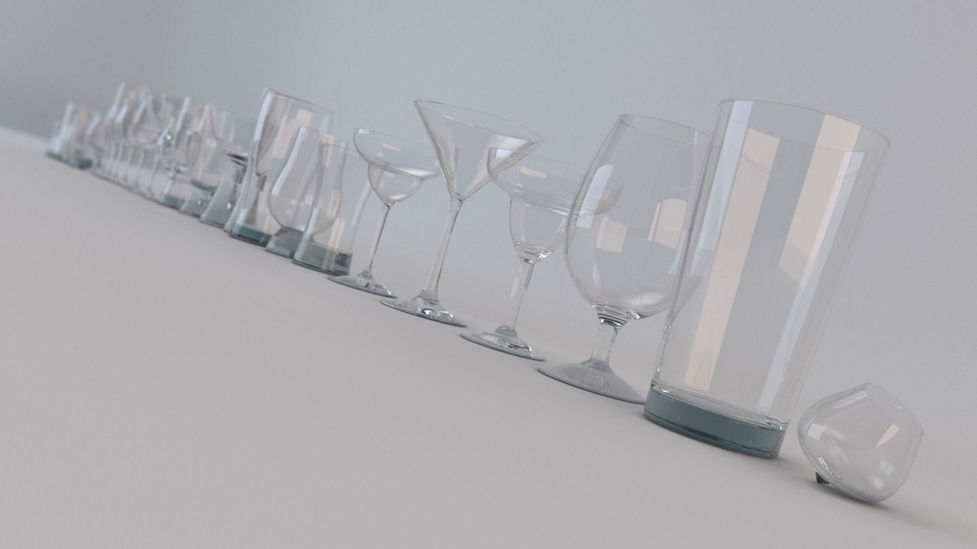 Set Collection of Glass free 3D model | CGTrader