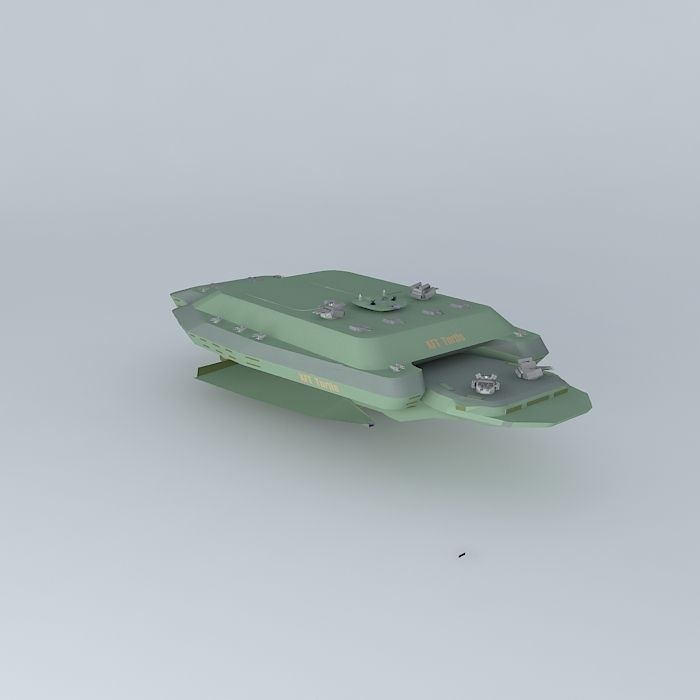 XFT Turtle Space frigate class free 3D model | CGTrader