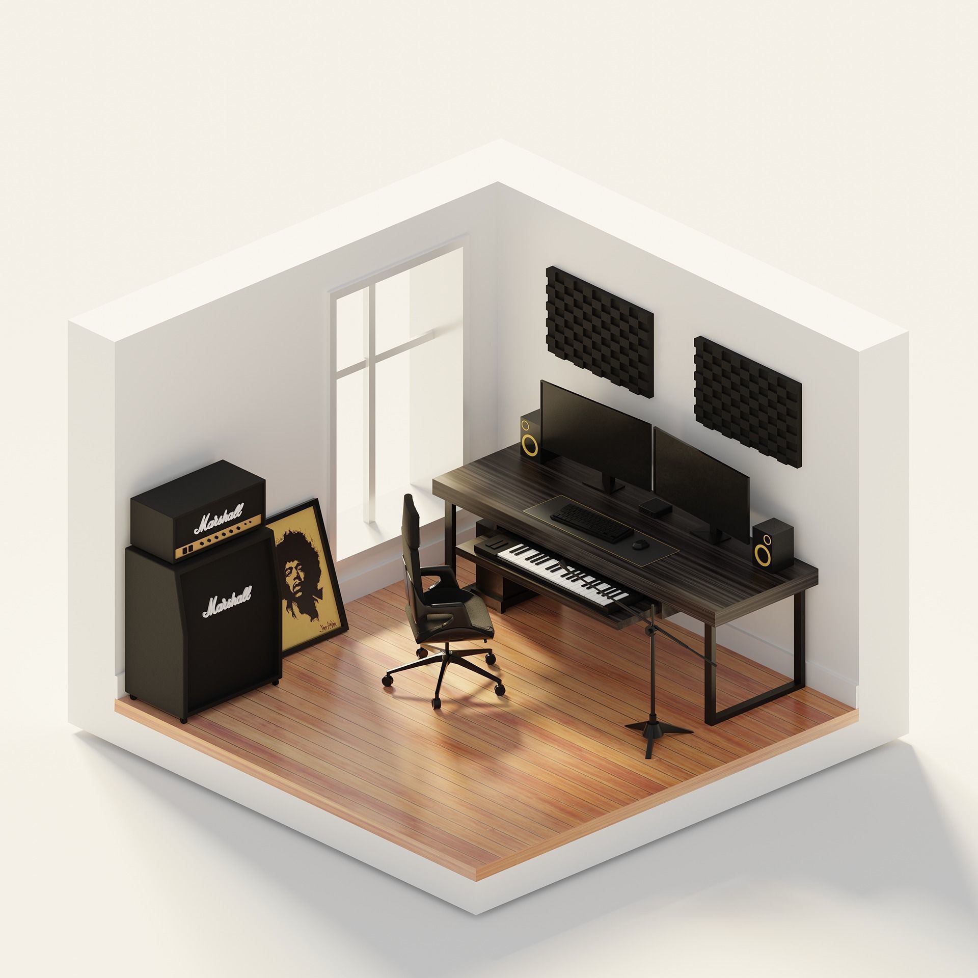 Home Studio 3D model | CGTrader