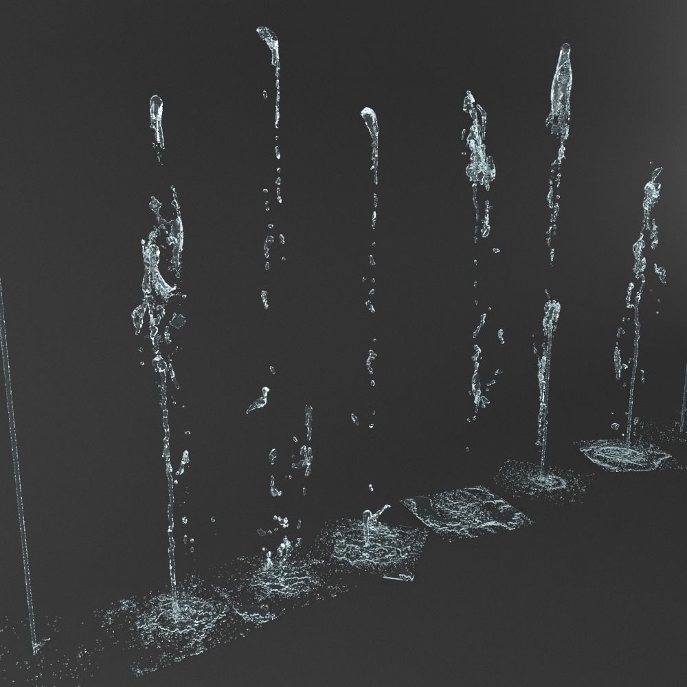Water Jet Exterior Fountains Pack 3D model | CGTrader