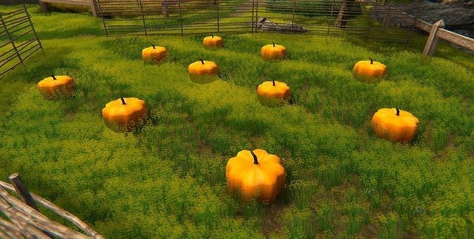 Pumpkin Game Ready apple free 3D model | CGTrader