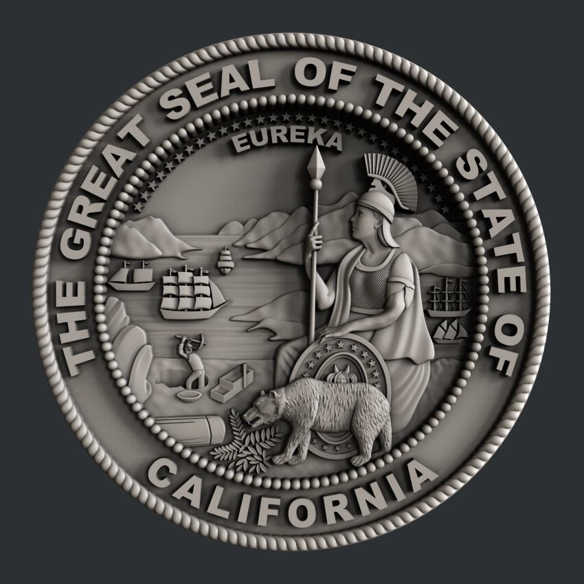 3d STL models for CNC seal California 3D model | CGTrader