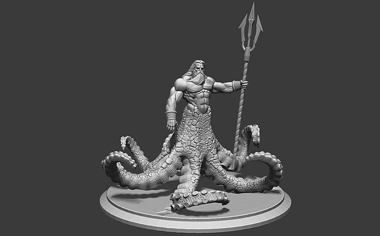 Poseidon 3D model 3D printable | CGTrader