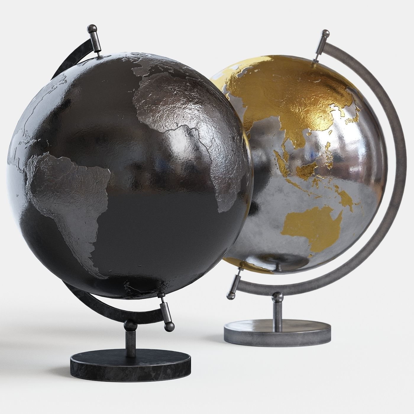 3D model Metal Globes VR / AR / low-poly | CGTrader