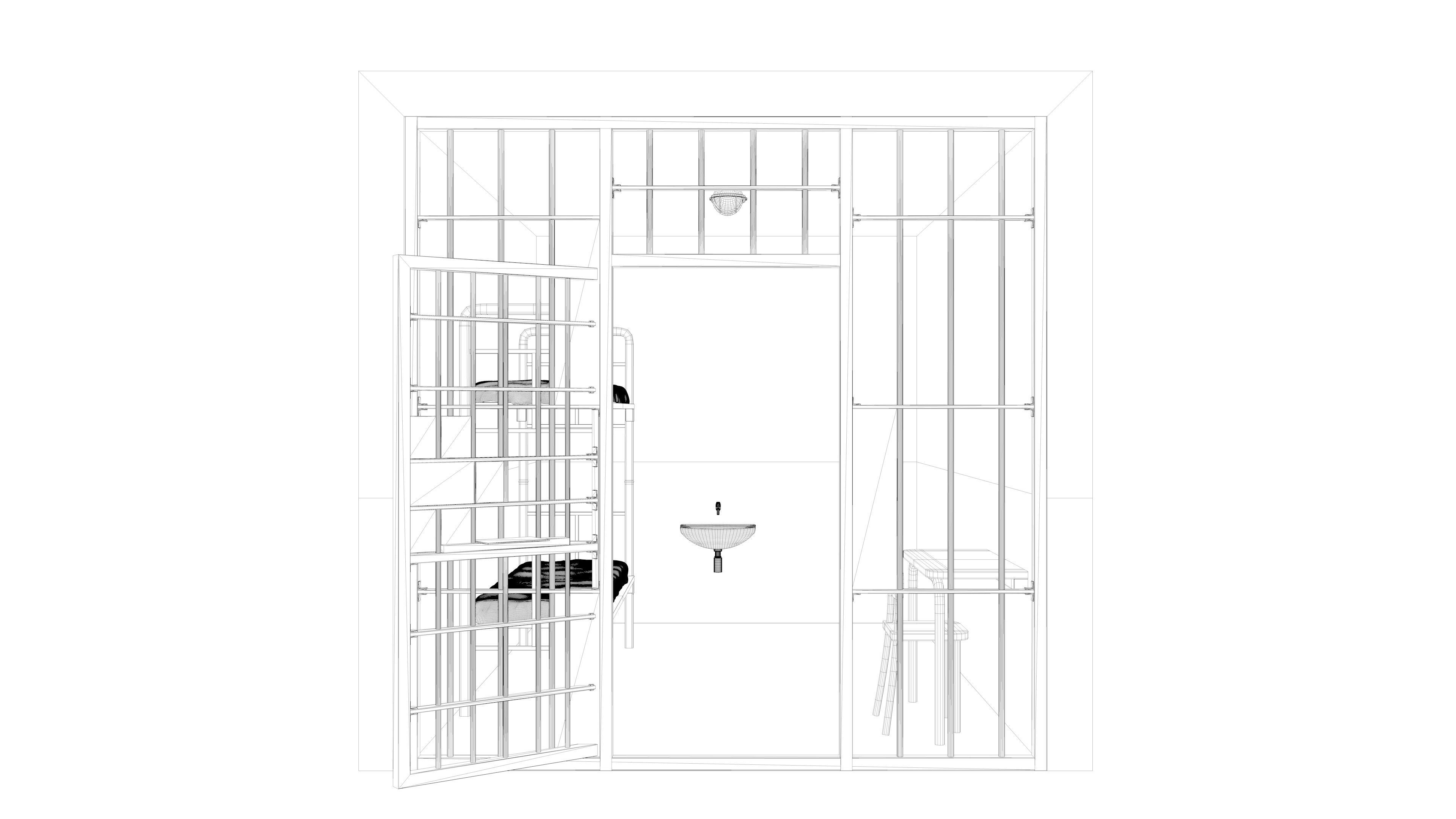 Prison room 3D model | CGTrader