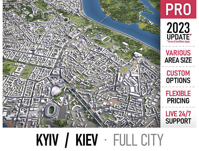 3D model Kiev - Kyiv VR / AR / low-poly | CGTrader