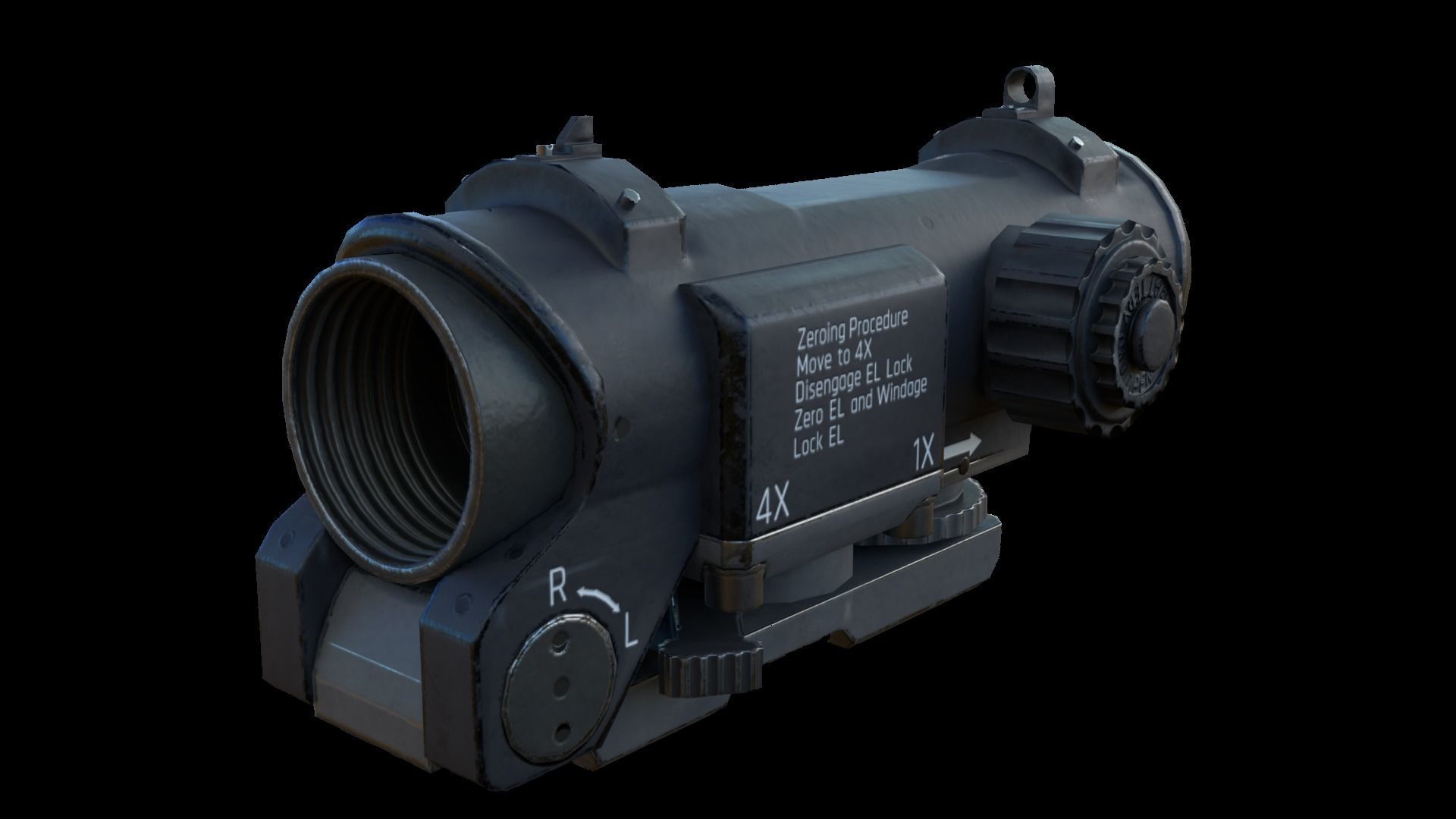 3D model 4X-1X Scope VR / AR / low-poly | CGTrader