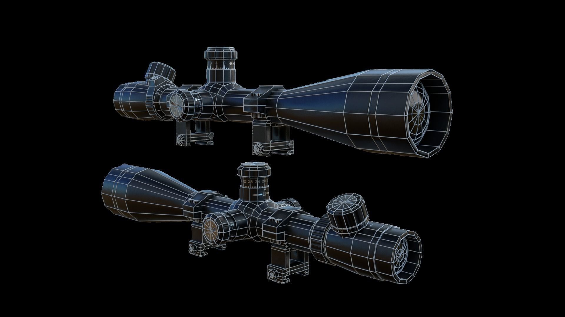 3D model Scope 8X-32X Zoom VR / AR / low-poly | CGTrader