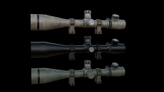 3D model Scope 8X-32X Zoom VR / AR / low-poly | CGTrader