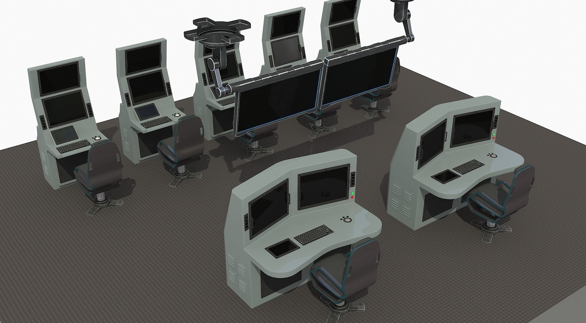 3D model OPERATION AND COMMAND CENTER VR / AR / low-poly | CGTrader