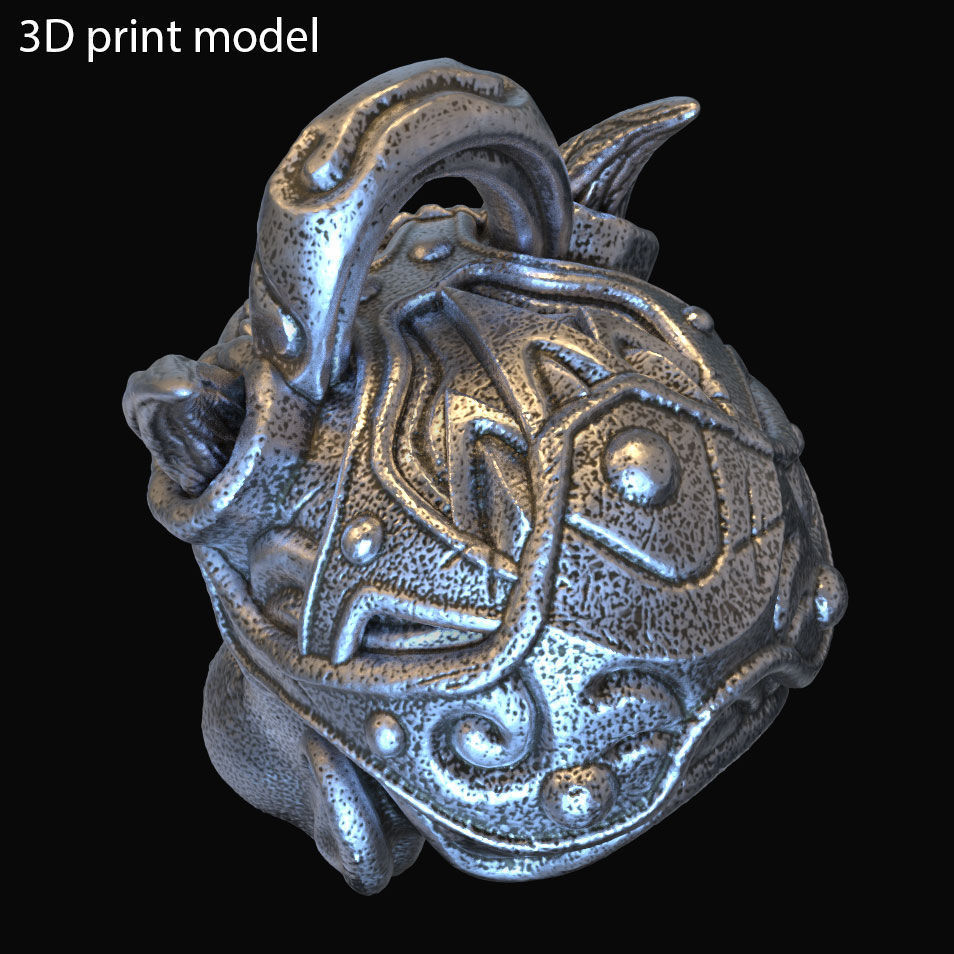 skull pendant jewelry Demon vol2 3D model 3D printable | CGTrader
